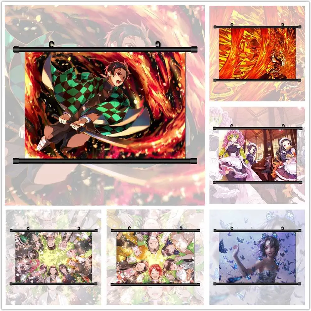 Demon Slayer Posters Nezuko Tanjirou Shinobu Kyoujourou Anime Posters