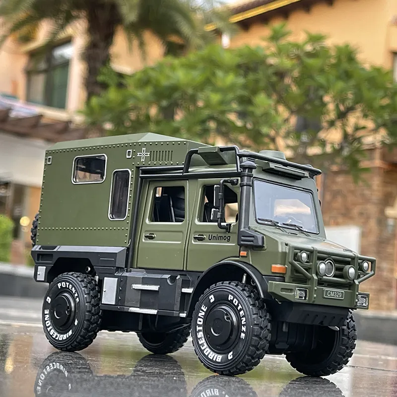 Diecast Model 1/28 Unimog U4000 Motorhome Alloy Cross Country Car ...
