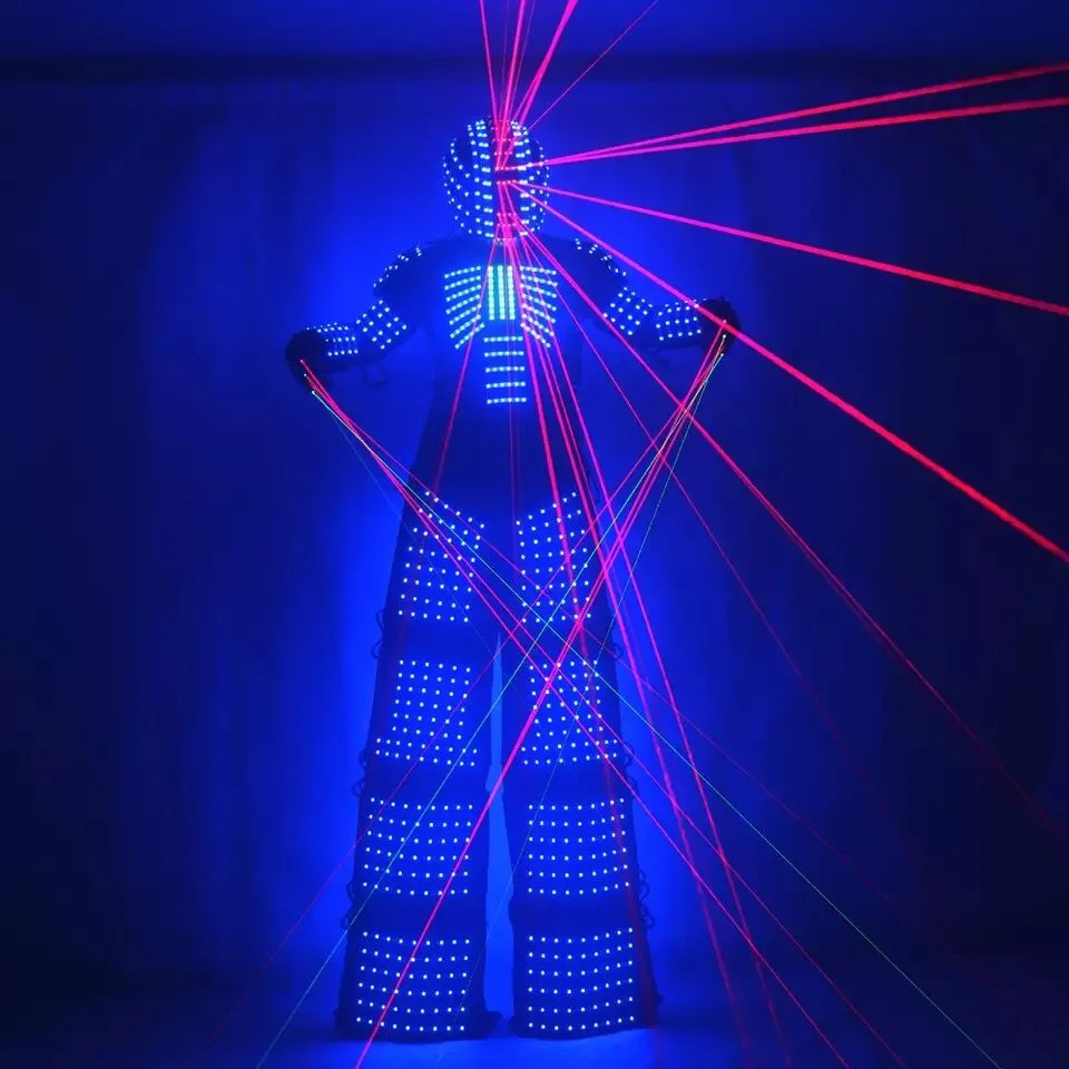 Traje LED Láser / Ropa LED / Trajes De Luz / Trajes De Robot De LED ...