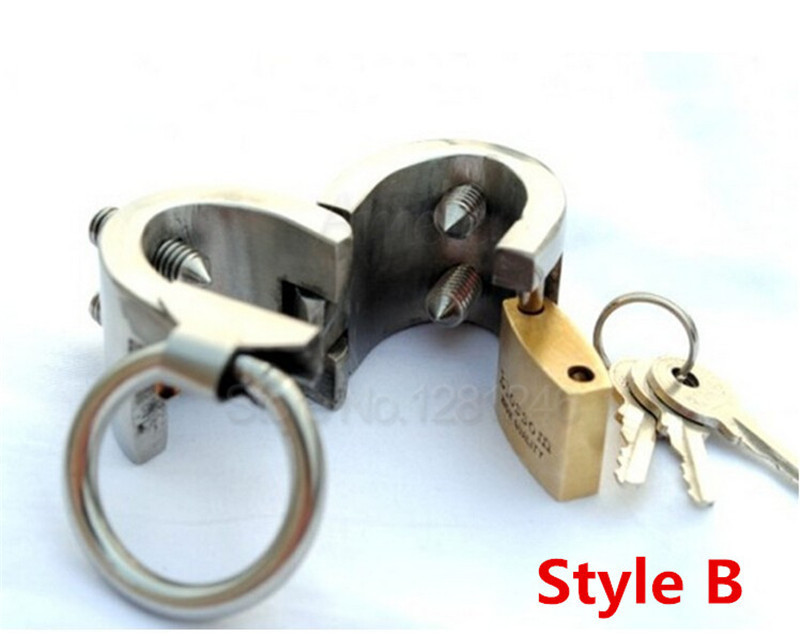 304 Stainless Steel Male Chastity Testicle Crusher Penis Lock Cage ...
