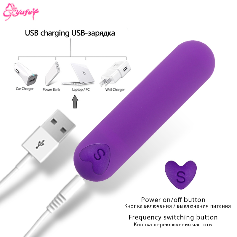 Rechargeable 10 Speed Mini Vibrator Silicone Vibrating Dildo Bullet