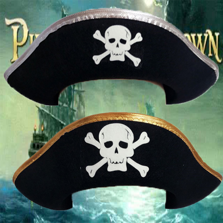 Halloween Cosplay Hat Caribbean Pirate Hat Cosplay Props Party Supplies ...