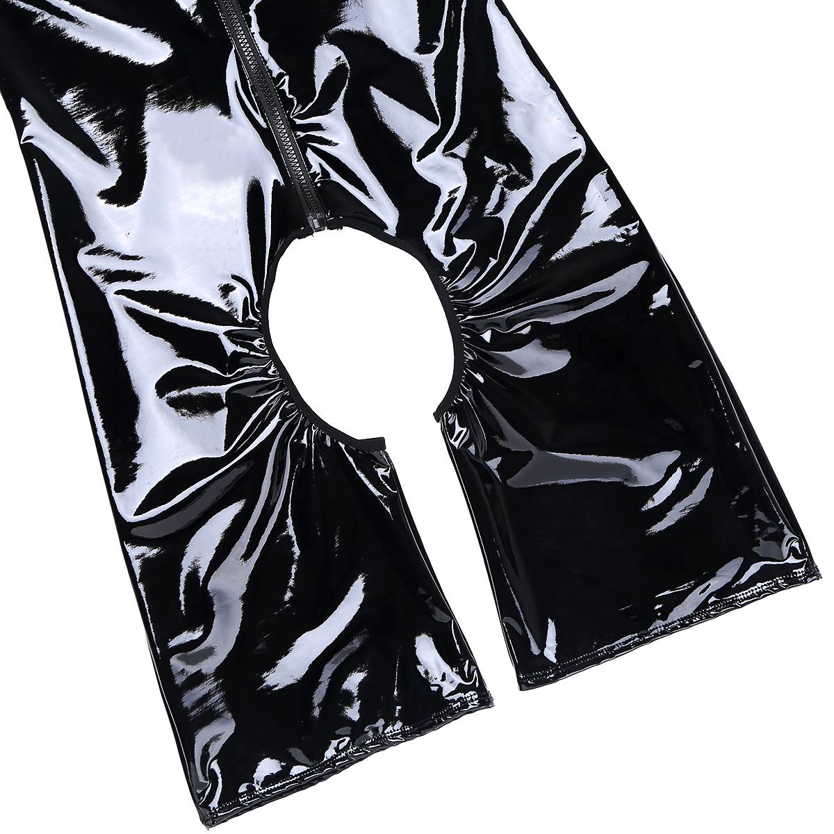 Sexy Set Dropshipping Wholesaler Popu1688 Sells Mens Lingerie Latex Catsuit Gay Patent Leather