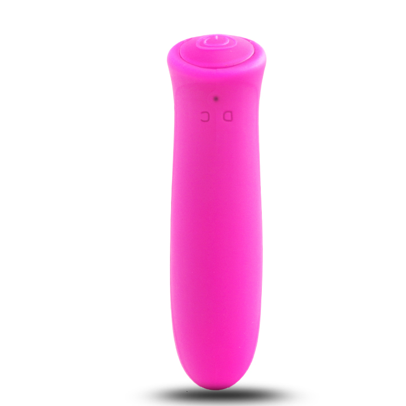 Rechargeable 10 Speed Mini Vibrator Silicone Vibrating Dildo Bullet