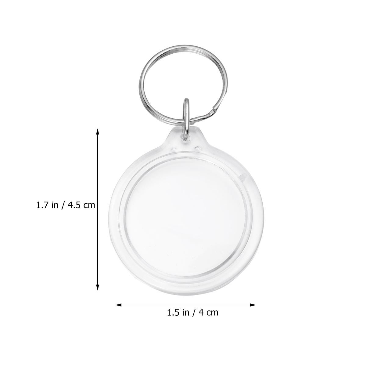 Key Rings Online Sale Photo Keychain Circular Transparent Blank Acrylic ...