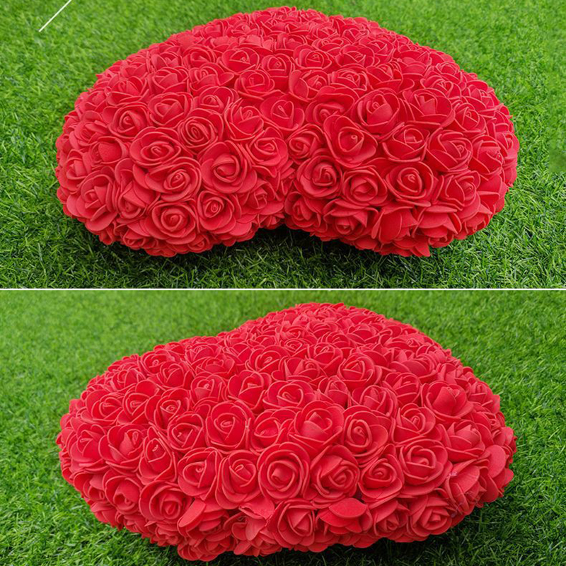 2020 30cm Heart Shape Fresh Preserved Rose Flower Artificial Flowers ...