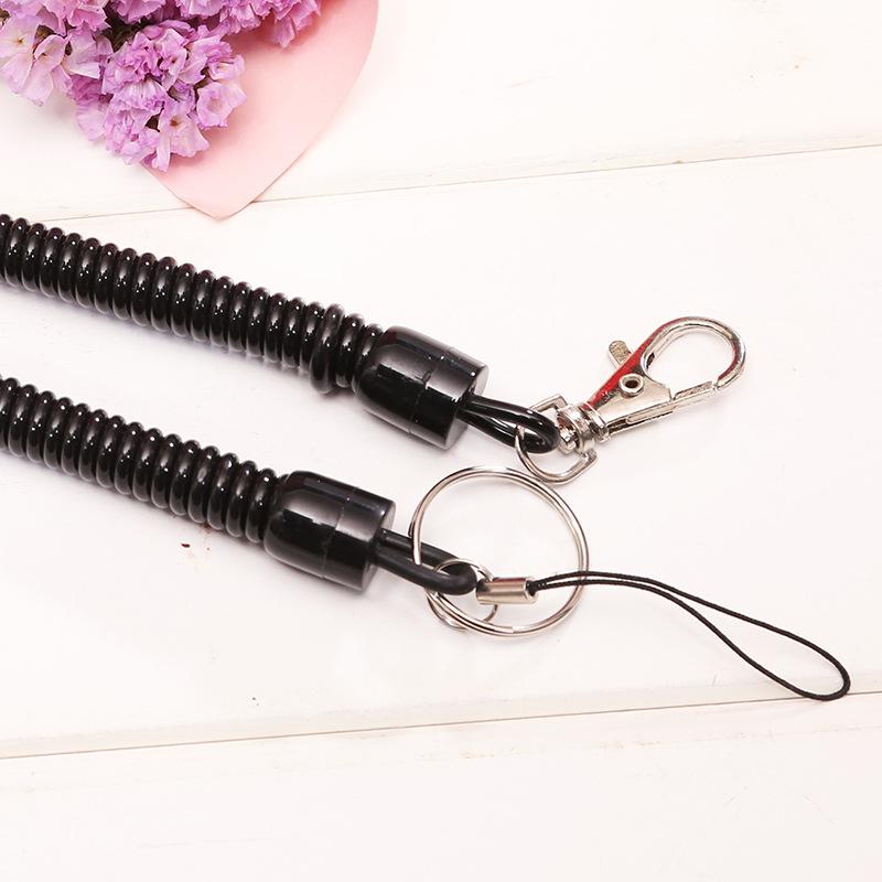 Buy Dropship Products Of Black Retractable Coil Cord Springs Keychain ...