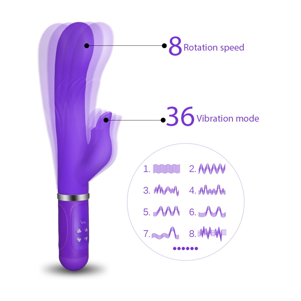 Rechargeable 36 Speed Vibrator Rotating Scalable Beaded Wand Massager