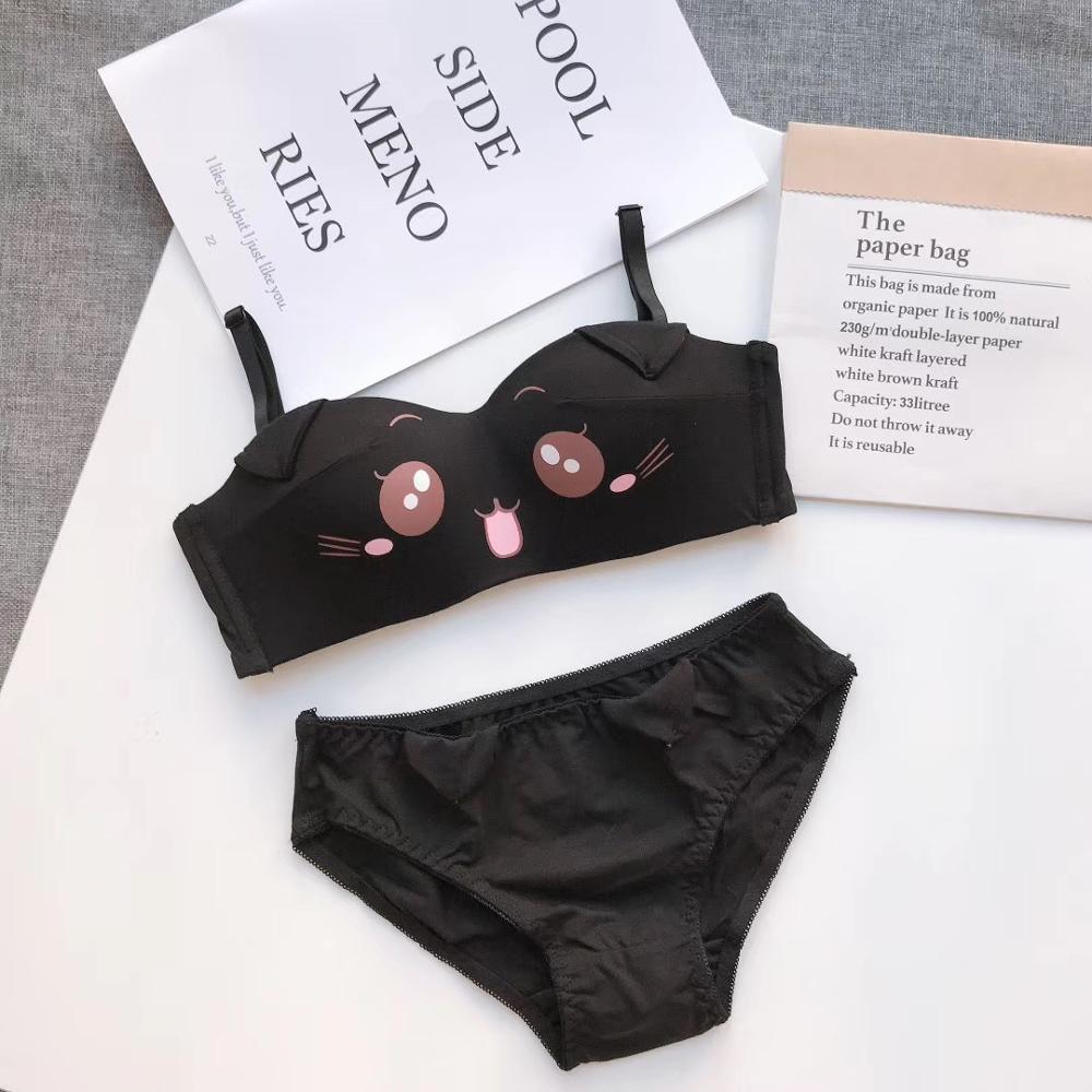 2020 2019 Smiley Face Underwear Sexy Adjustable Bra Set Women Lovely ...