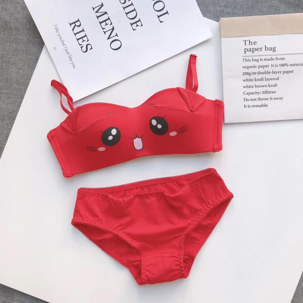 2020 2019 Smiley Face Underwear Sexy Adjustable Bra Set Women Lovely ...