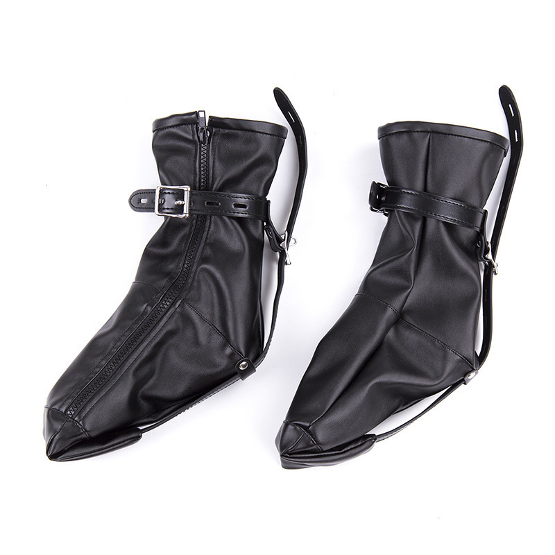 BDSM Bondage Soft PU Leather Padded Boot Booties Feet Restraint Socks ...