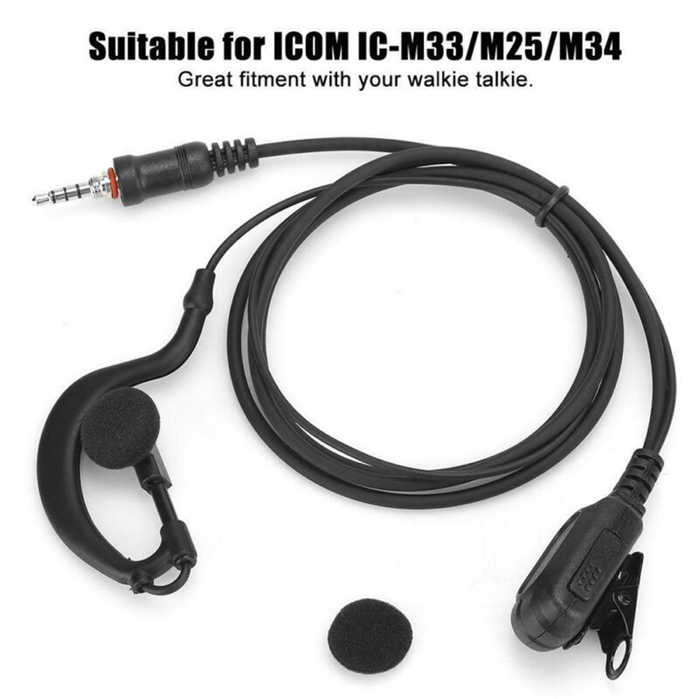 Earhook Earpiece Headset Headphone For ICOM IC M33 M25 M34 Walkie ...
