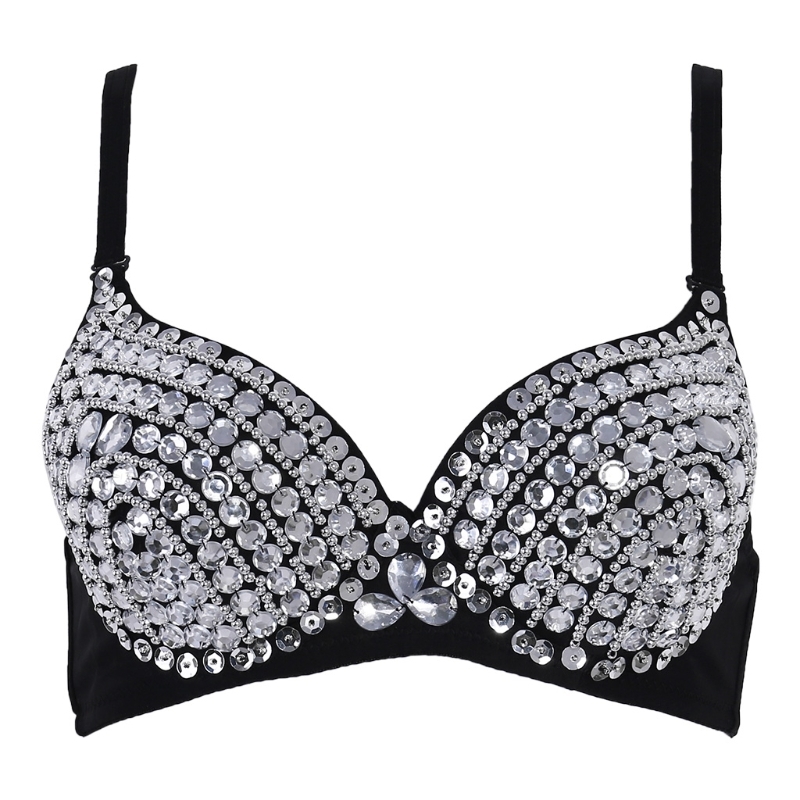 2020 New Womens Sexy All Over Rhinestone Bra Underwear Metallic Punk ...