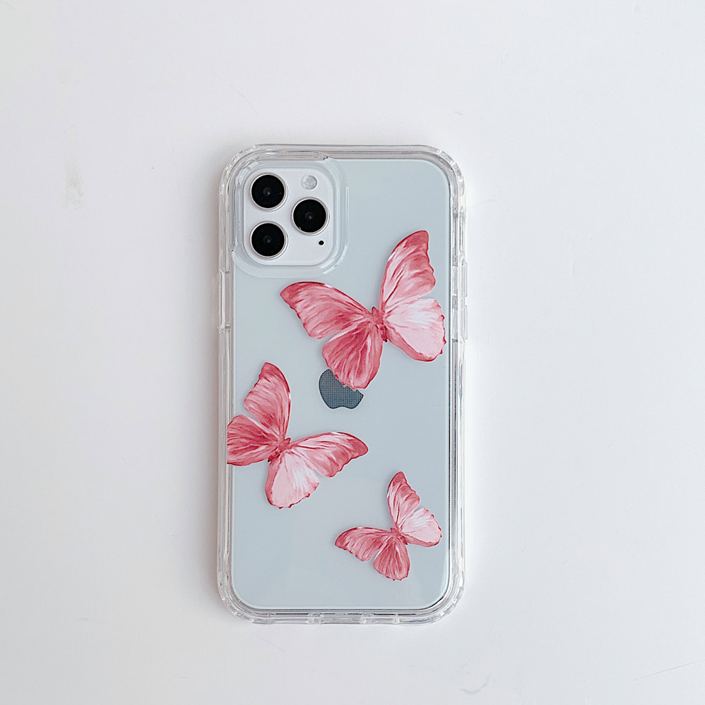 Shockproof Beauty Butterfly Phone Case For Iphone 11 12 Pro Xs Max Soft