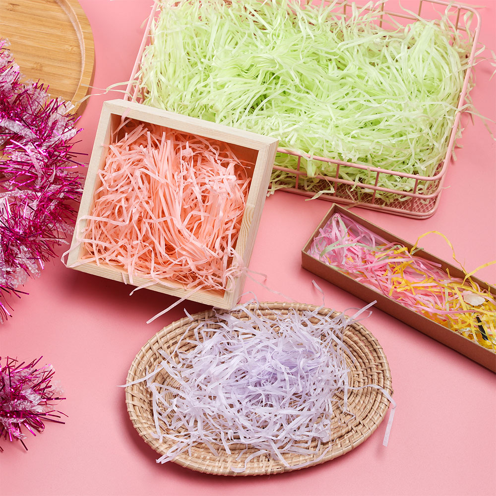 Colorful Raffia Shredded Fold Paper Confetti Gift Box Filler Wedding ...