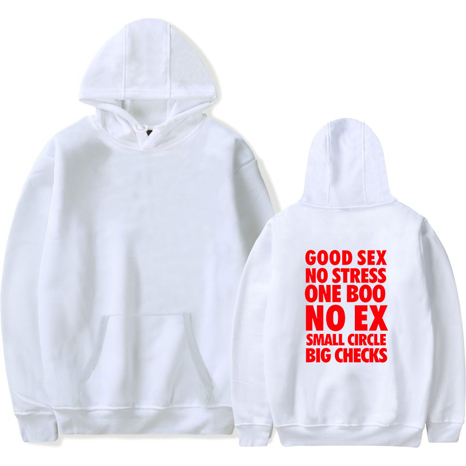 2021 Good Sex No Stress One Boo No Ex Small Circle Big Checks Hoodies