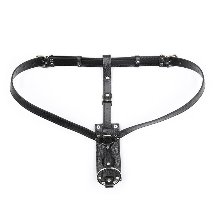 Underwear Pants Butt Plug And Dildo Harness Belt Male Leather Chastity