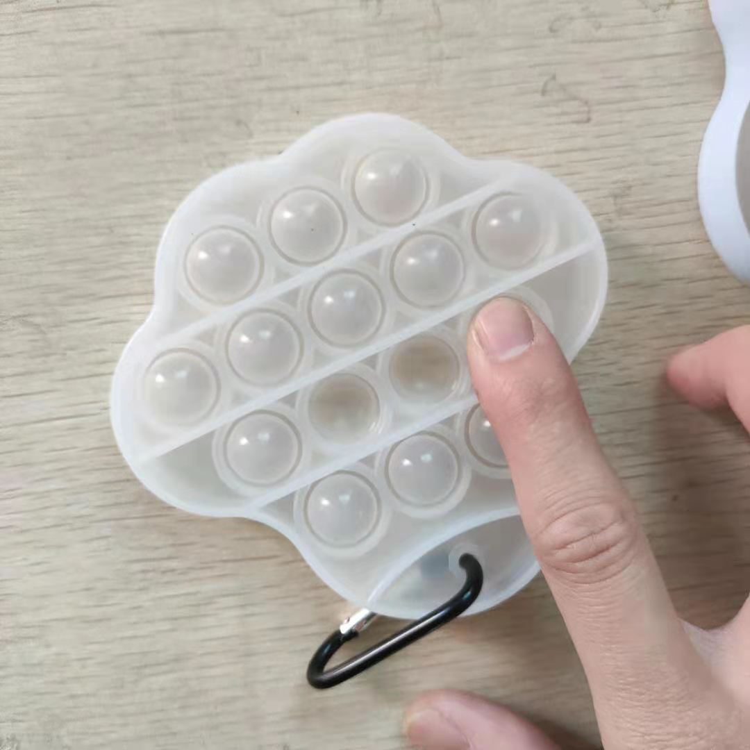 Cat Paw Push Pop Fidget Toy Simple Keychain Pop Poppers Puzzle Finger ...