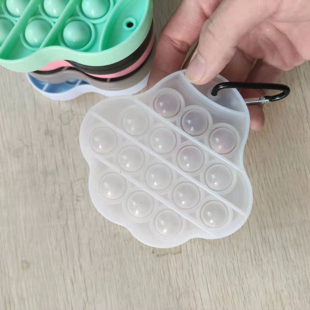 Cat Paw Push Pop Fidget Toy Simple Keychain Pop Poppers Puzzle Finger ...