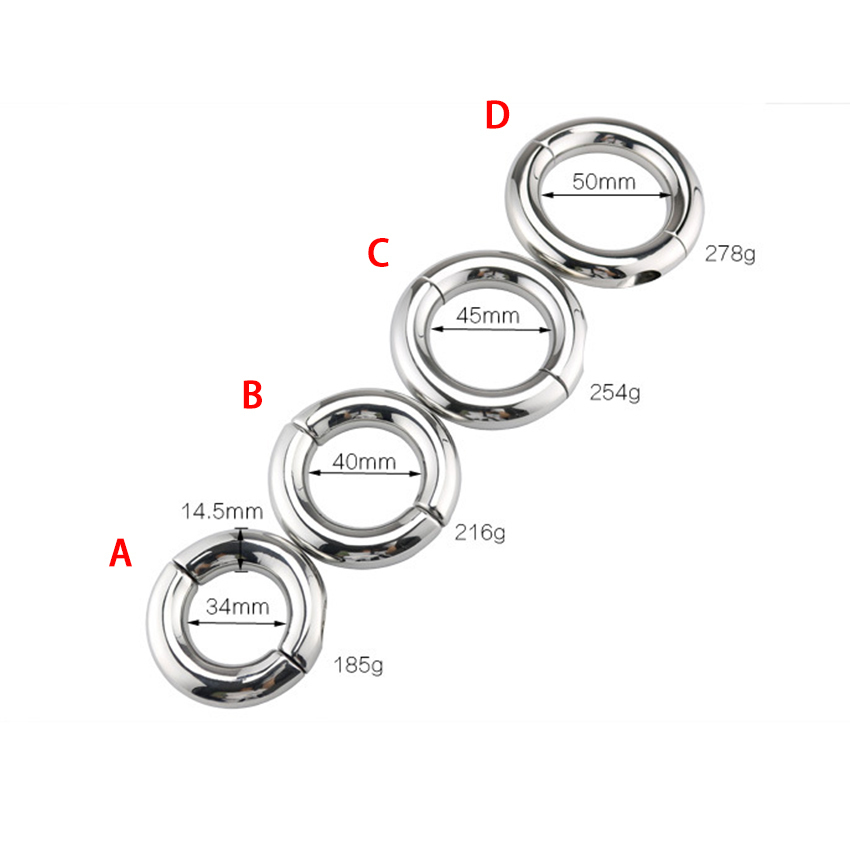 Stainless Steel Scrotum Ring Metal Locking Cock Ring Ball Stretchers