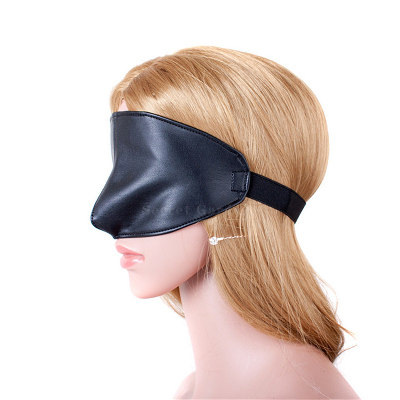 Morease Blindfold Sexy Leather Eye Mask Bdsm Restraints Fetish Slave ...