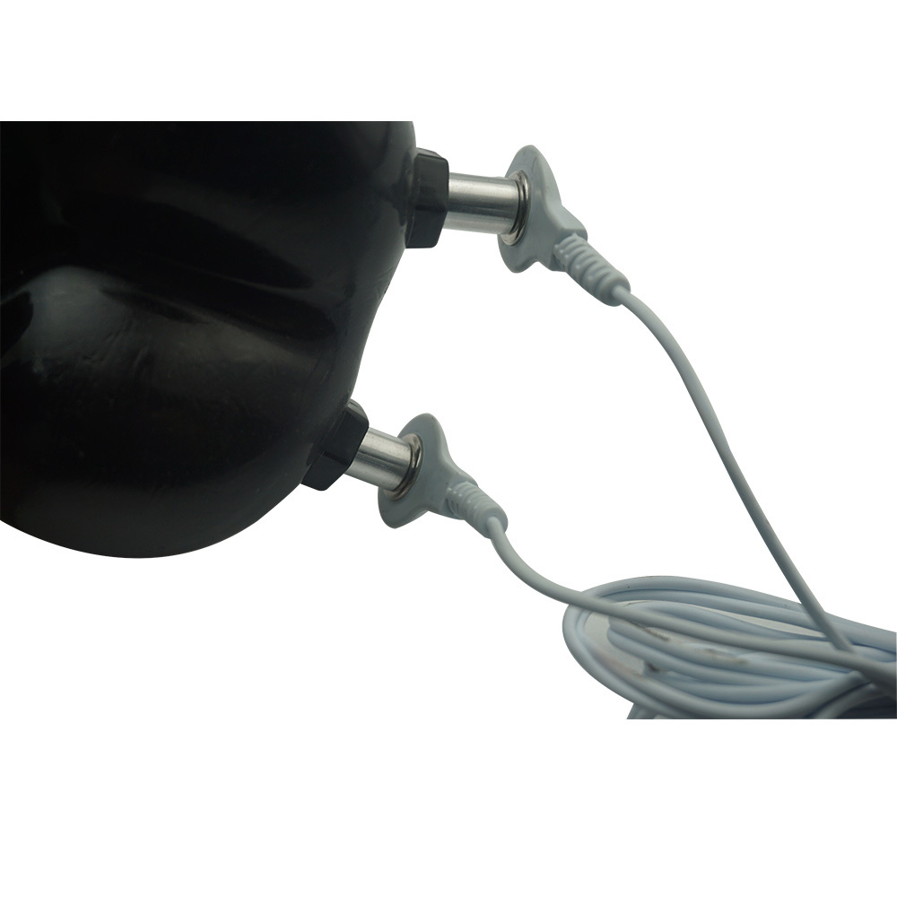 New Electric Shock Silicone Scrotum Penis Squeeze Cock Ring Ball ...