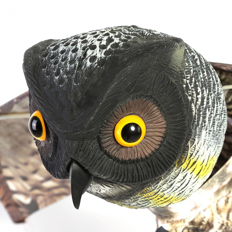 2020 Prowler Owl Bird Scarer With Moving Wing Garden Scarecrow Predator ...