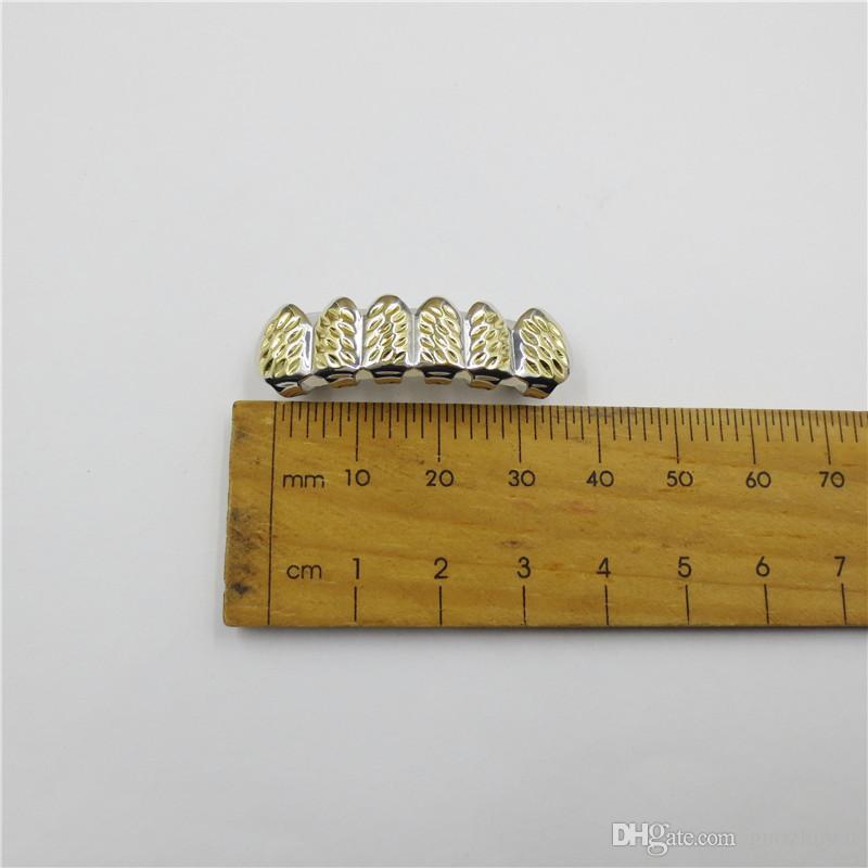 2020 18K Gold Teeth Braces Punk Hip Hop Multicolor Diamond Custom ...