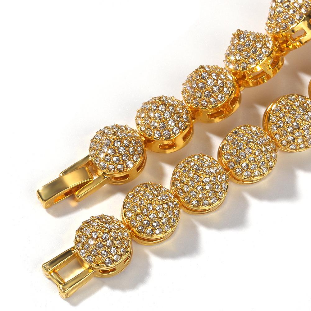 2020 New Fashion Bling Diamond Cone Mens Gold Plated Chain Necklace Hip ...