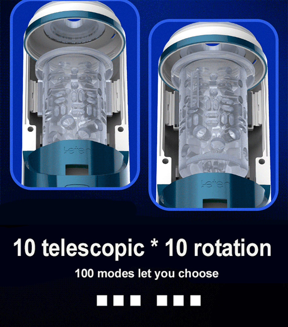 Leten Automatic Telescopic Rotation Male Masturbator Piston Thrusting