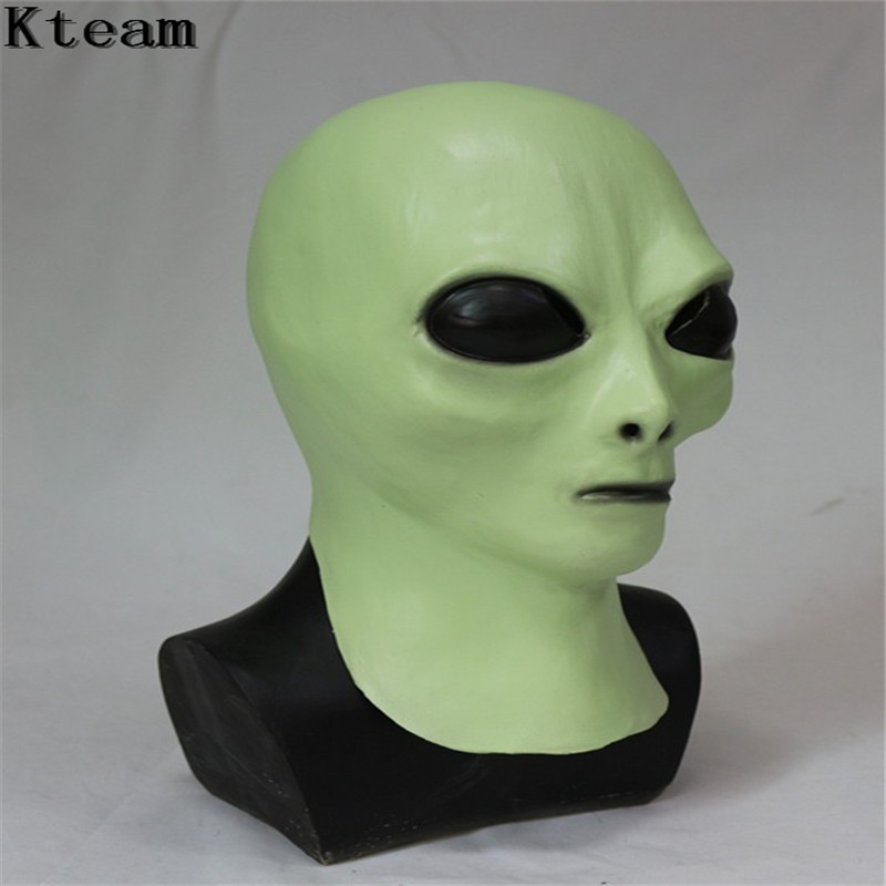 UFO Movie Prop Alien Latex Mask Glow in The Dark Roswell Full Head ...