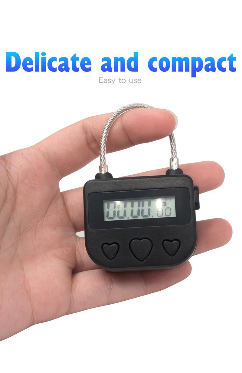 USB Rechargeable Time Lock For BDSM Hand S Mouth Gag Electronic Timer ...