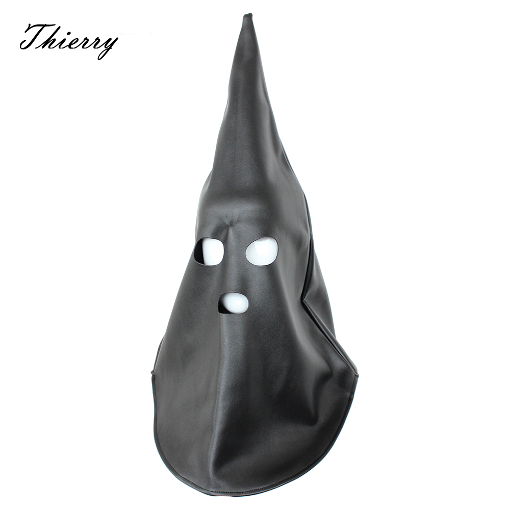 Thierry Ghost Executioner Hood Mask , Full Cover Bondage Head Hood With ...