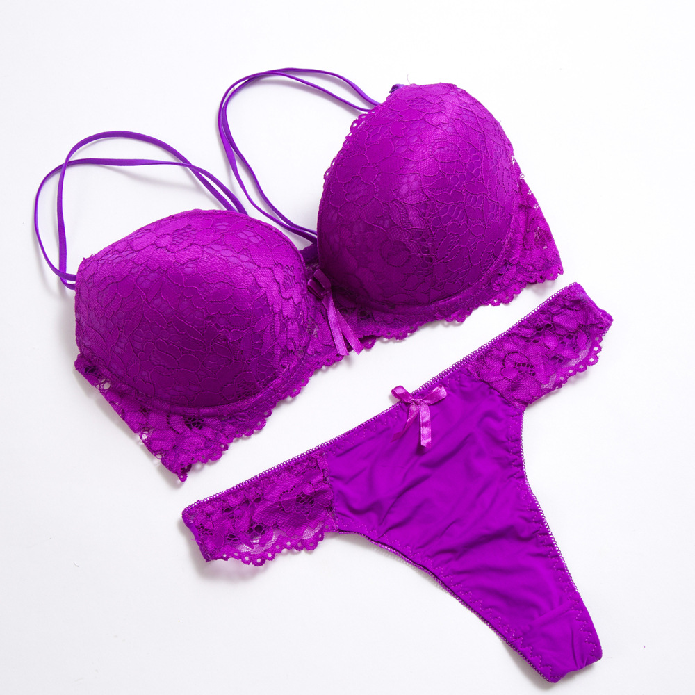 Neon Green Top Sexy Underwear Set Hot Bras Cotton Brassiere Women