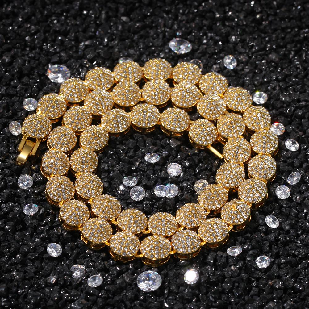 2020 New Fashion Bling Diamond Cone Mens Gold Plated Chain Necklace Hip ...