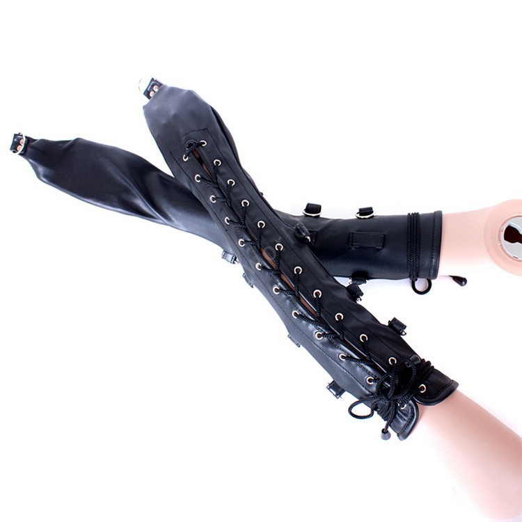 Black PU Leather Arm Restraint Sex Bondage BDSM Toys Arm Binder ...
