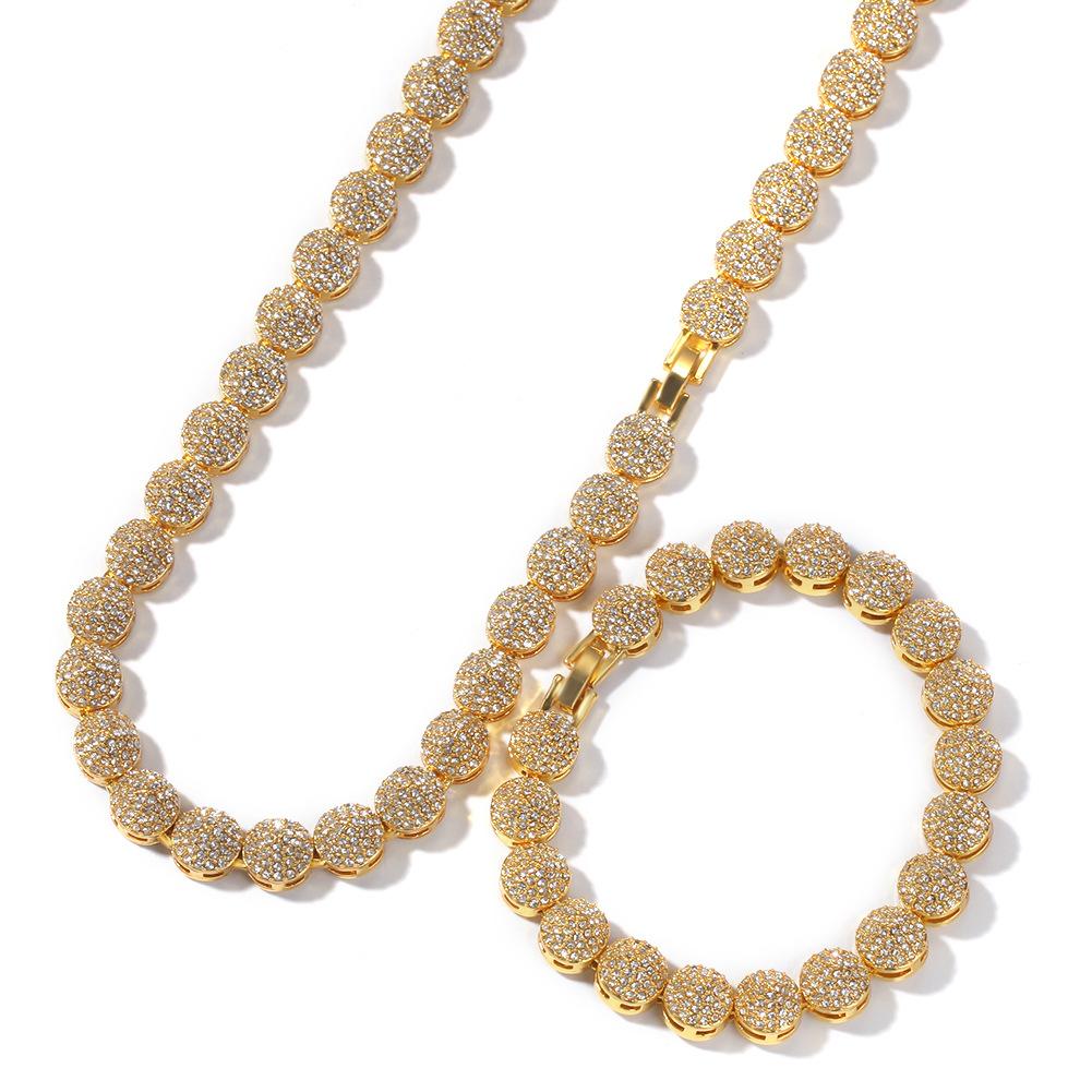 2020 New Fashion Bling Diamond Cone Mens Gold Plated Chain Necklace Hip ...