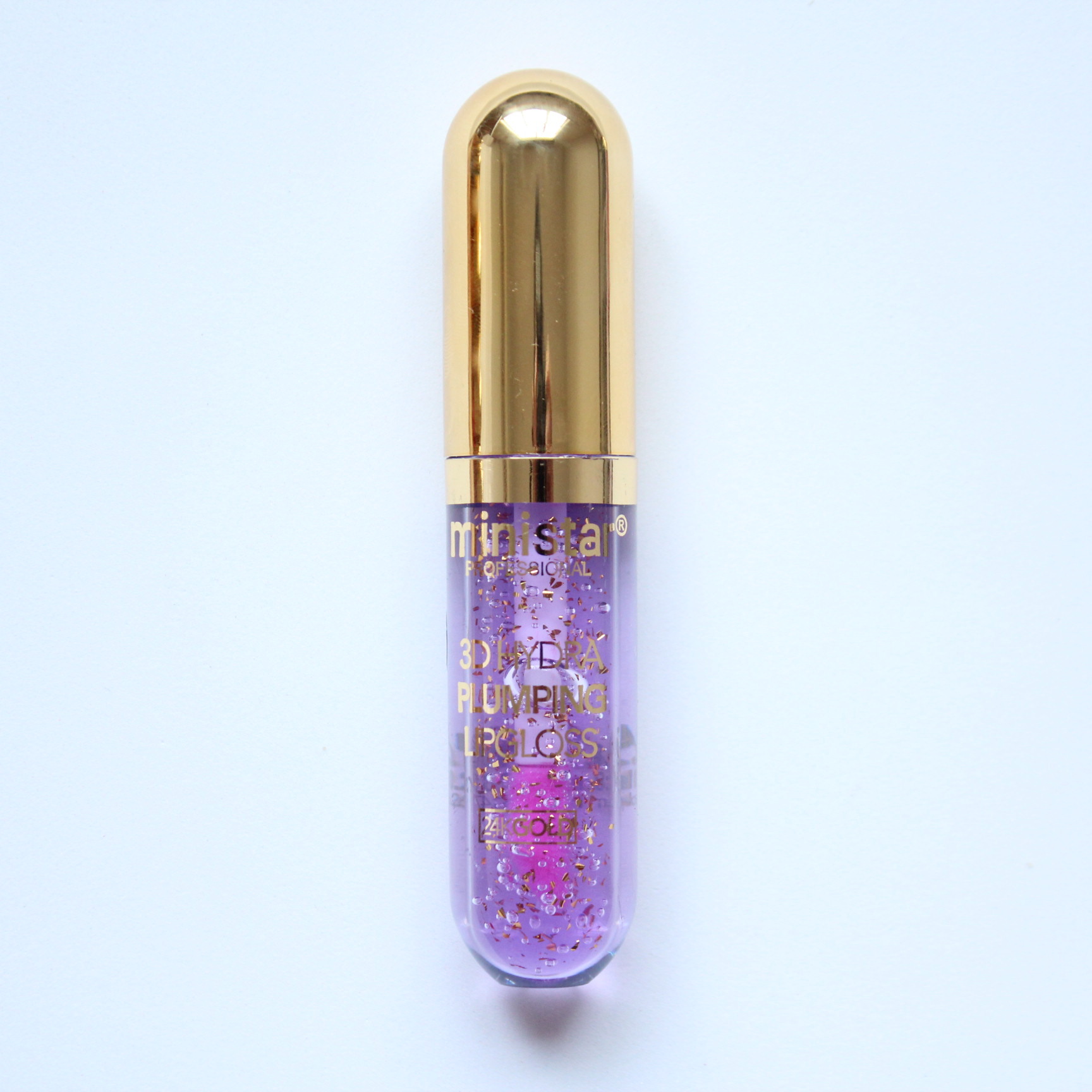 Ministar Glitter Lip Plumper Gloss 24K Golden Sequins 3D Hydra Plumping ...