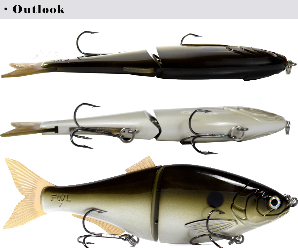 CCL Big Game 9 Inch Shad Jointed Lures Swimbait Fishing Wobblers ...