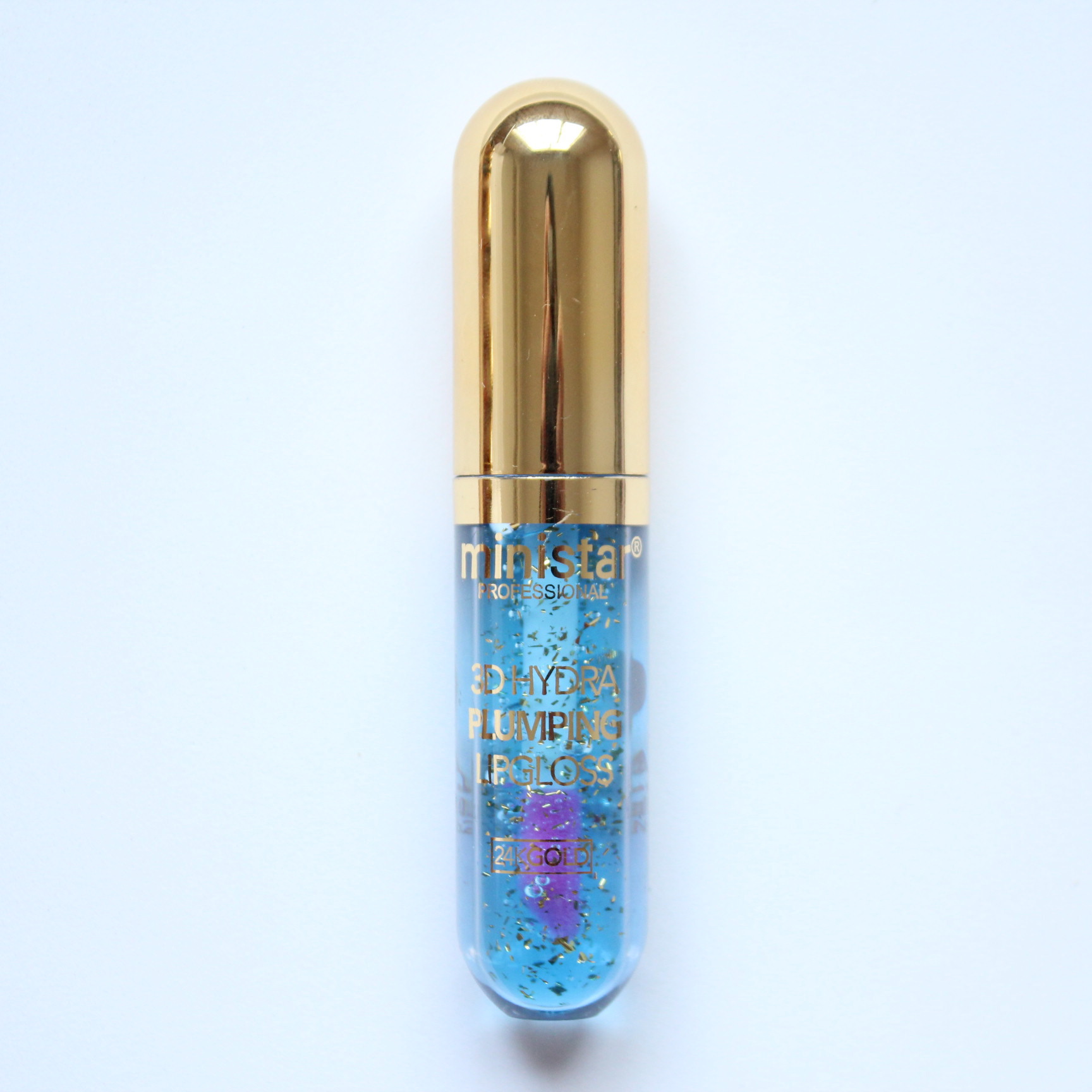 Ministar Glitter Lip Plumper Gloss 24K Golden Sequins 3D Hydra Plumping ...