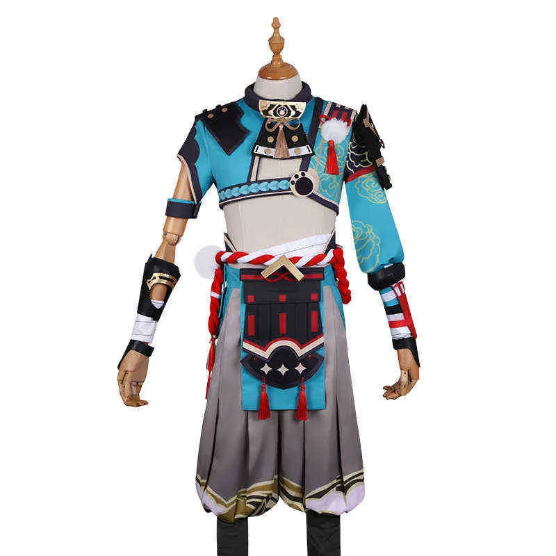 Genshin Impact Gorou Geo Cosplay Costume Bow Wulang Halloween Uniform ...