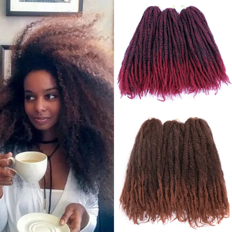 Jumbo Crochet Tresses Cheveux Ombre Afro Kinki Kinki Soft Synthétique ...