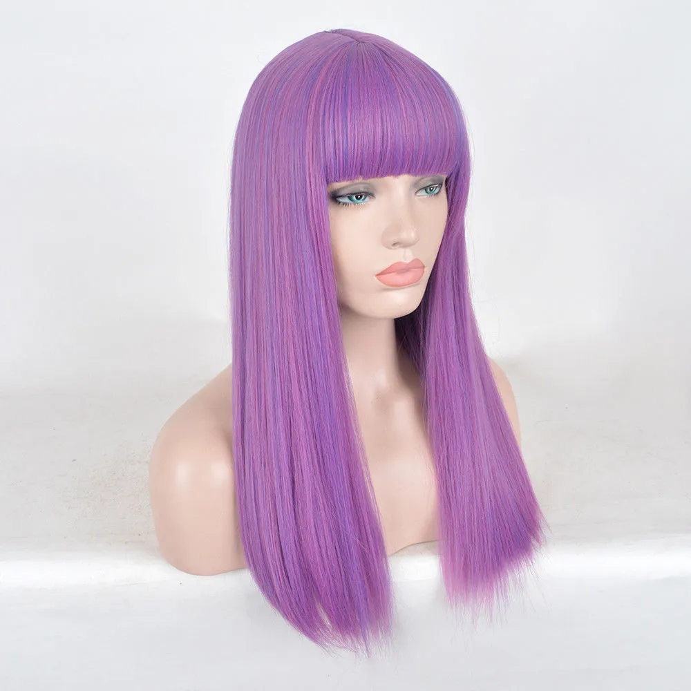 Kid Enfant Taille Wigs Descendants 2 Cosplay Cosplay Longue Purple Hair ...