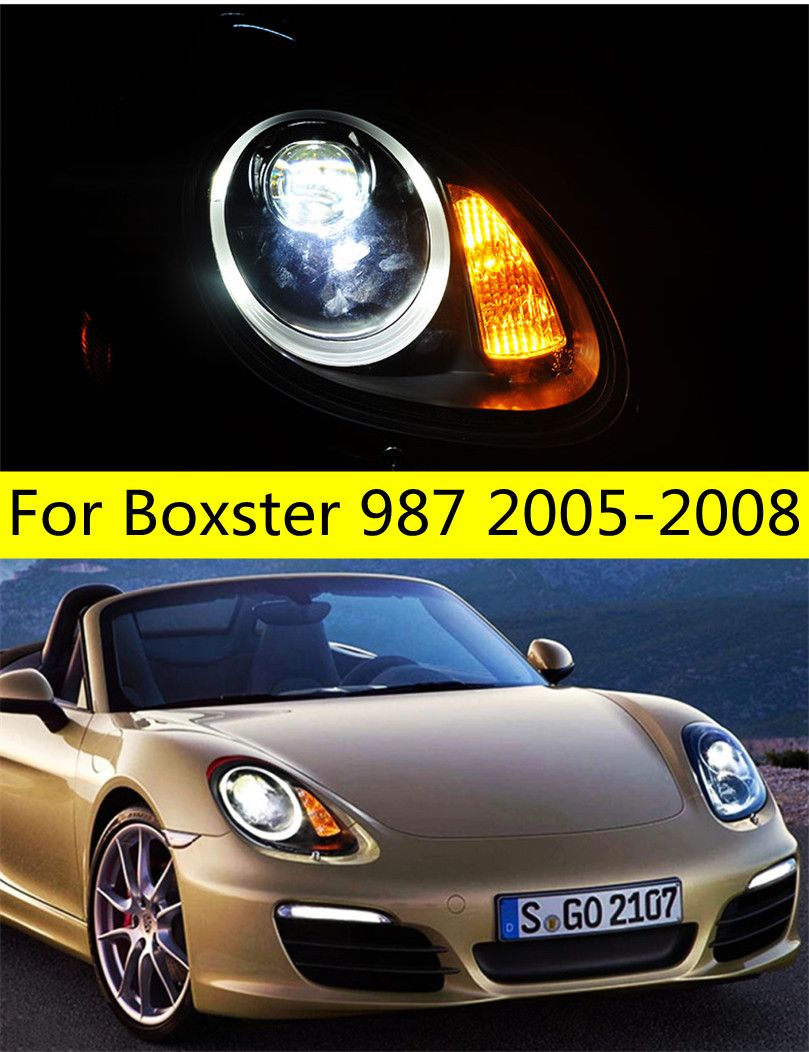Flechosa LED Para Porsche Boxster 987 2005 2008 Faros De La Lente Dual ...