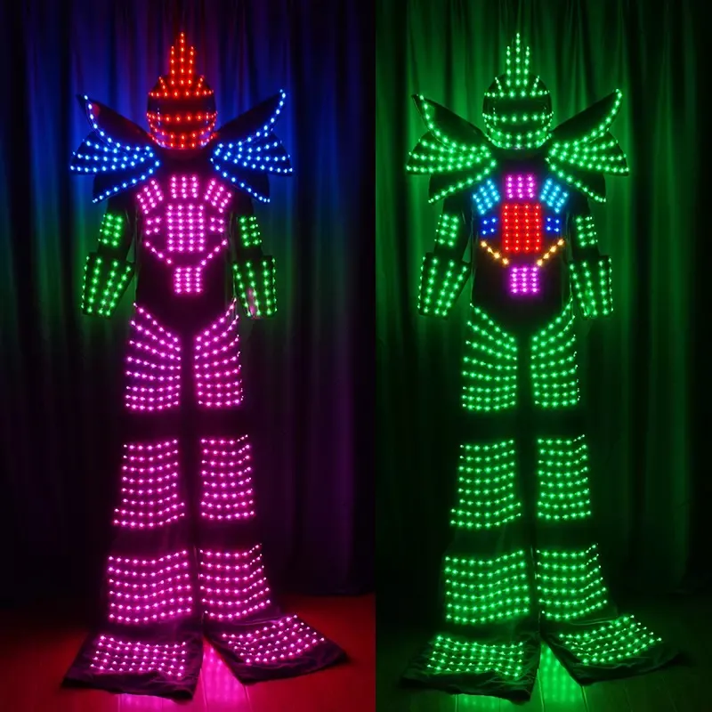 Led Luz Sorgo Robot Traje Traje Guardabosques Pilotes Ropa Trajes ...