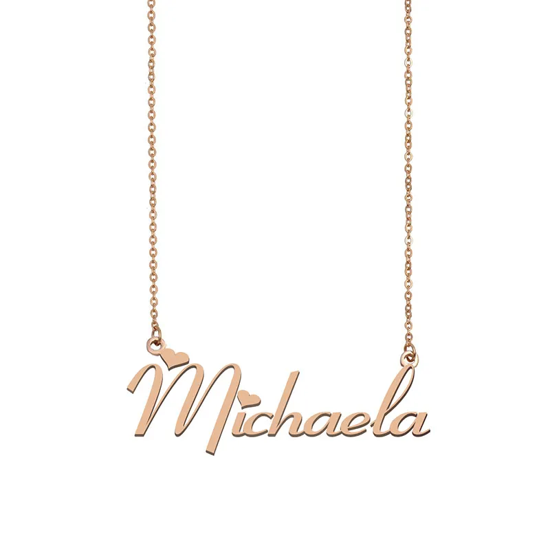 Michaela Nombre Collar Placa De Aduana Placa De Identificación Colgante ...