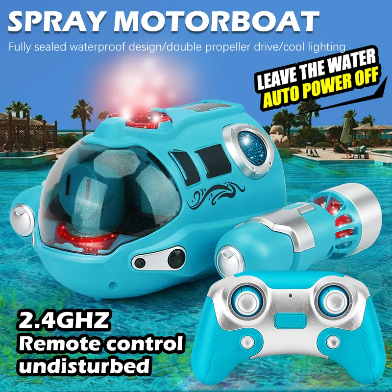 Modelo Set 2 4GHz Rc Boat Toys Control Remoto Spray Impermeable Piscina ...