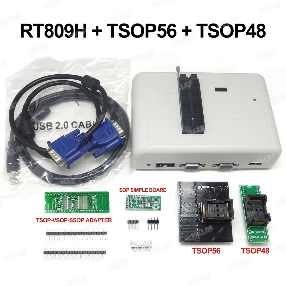 RT809H EMMC Nand FLASH Programmer + TSOP56 Adapter + TSOP48 Adapter CON CABELS EMMC Nand Envío ...