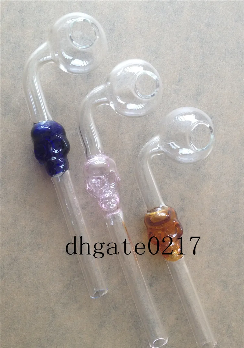 Crâne Fumer Pipe Brûleur À Lhuile Verre Pipes 15 Cm Longueur Poignée ...