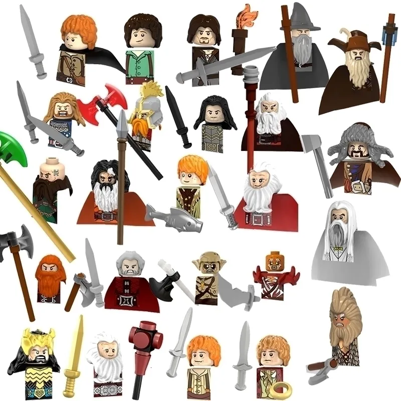 Soldat MOC Médiéval Nain Orc Assistant Hobbited Figures Accessoires ...